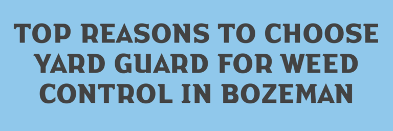 Top Reasons to Choose Yard Guard for Weed Control in Bozeman - Yard ...
